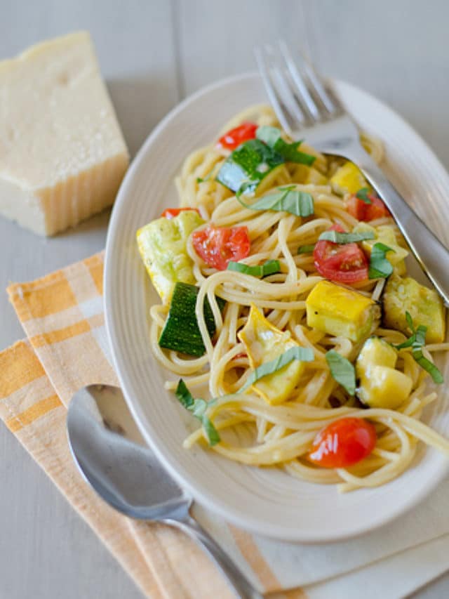 Summer Spaghetti Story - Easy Recipes for Family Time - Seeded At The Table
