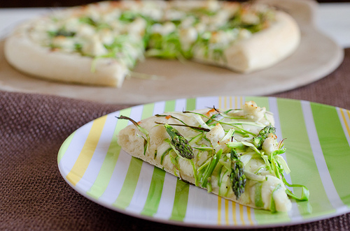 Shaved Asparagus Pizza - Easy Recipes for Family Time - Seeded At The Table