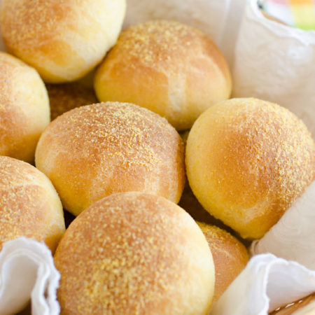 Buttery Cornbread Yeast Rolls or Buns