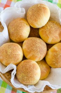 Buttery Cornbread Yeast Rolls