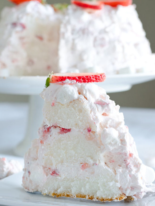 Strawberry Marshmallow Angel Cake Story - Easy Recipes for Family Time ...