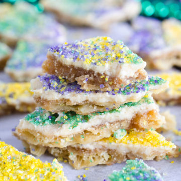 EASY King Cake Cracker Candy