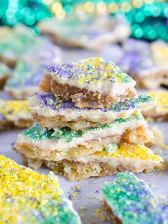 EASY King Cake Cracker Candy Recipe Story - Easy Recipes for Family ...
