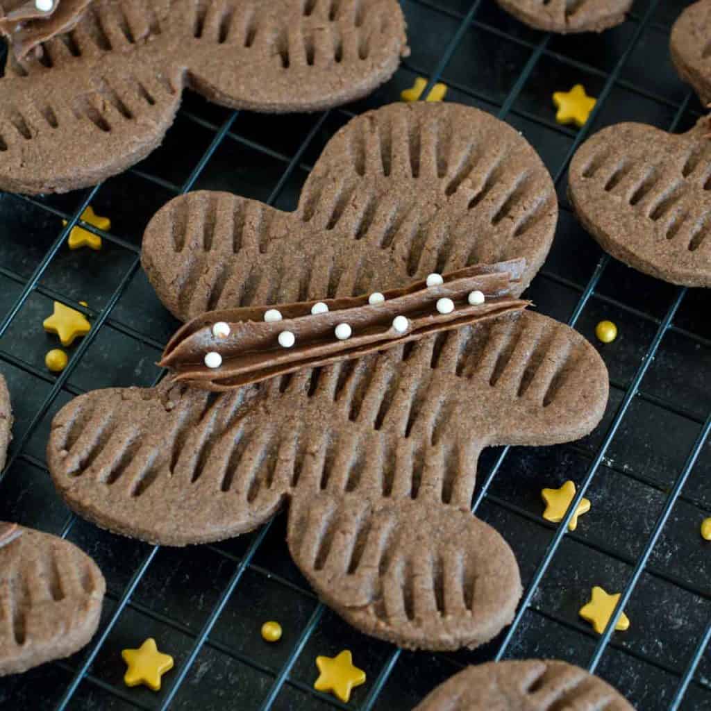 Wookie Cookies -Easy Chewbacca cookies on May the 4th Star Wars Day!