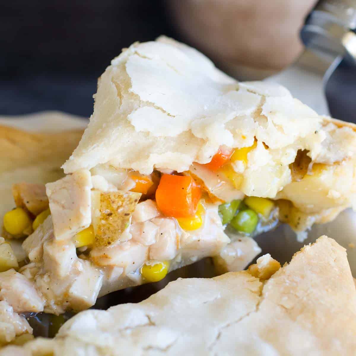 Turkey Pot Pie - Use your Thanksgiving leftovers for an EASY recipe!