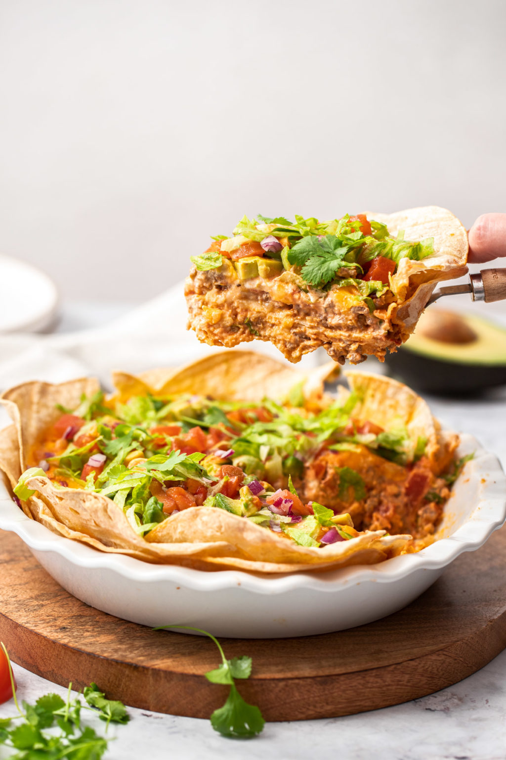 Taco Pie - Layers of easy cheesy family favorite dinner!
