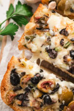 Cheesy Olive Garlic Bread - Easy to make, full with flavor!